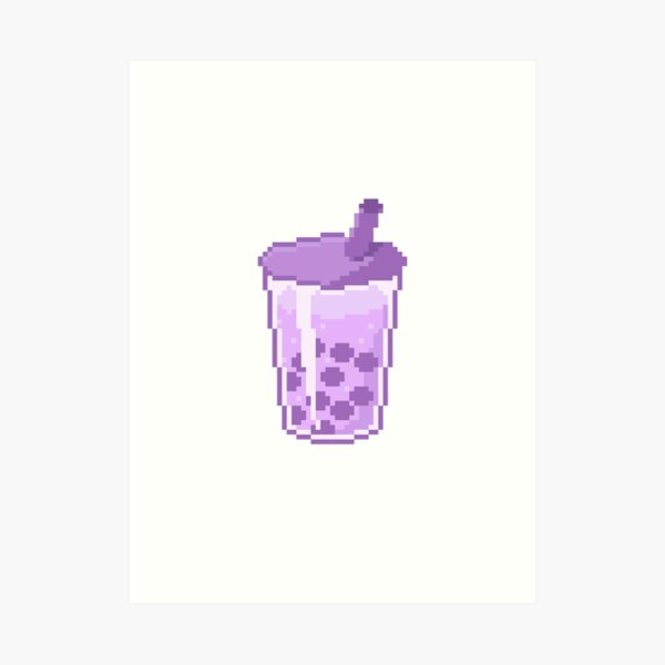 "8bit drink, bubble tea, purple drin, purple bubble tea, lean" Art ...