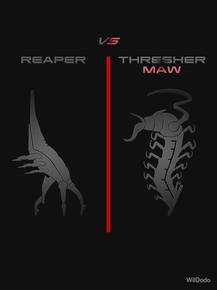 "Reaper vs Thresher Maw" T-shirt for Sale by WilDodo | Redbubble | mass ...