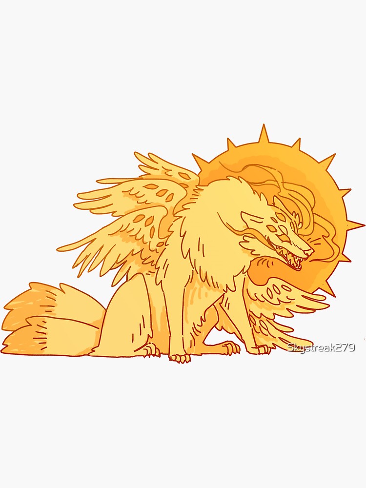 "Angelic Wolf Mother" Sticker for Sale by Skystreak279 | Redbubble