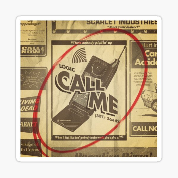 "Call Me" Sticker for Sale by TravisJam | Redbubble