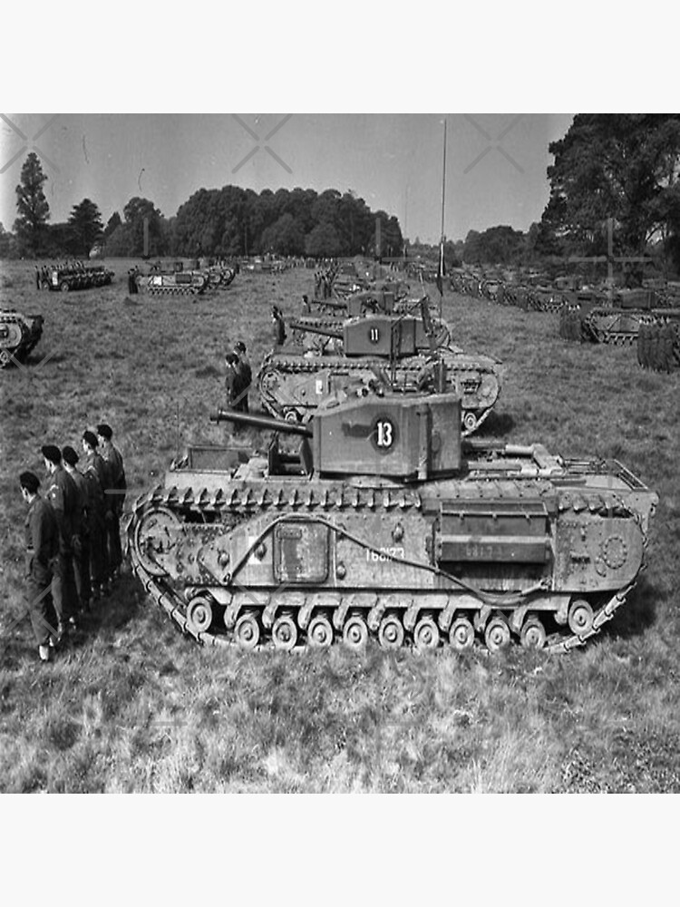 "WW2 - Churchill Heavy Tanks - Europe 1940's" Sticker for Sale by ...