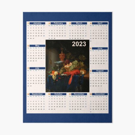 "Calendar 2023 Still Life with Golden Goblet, Pieter de Ring, Dutch ...