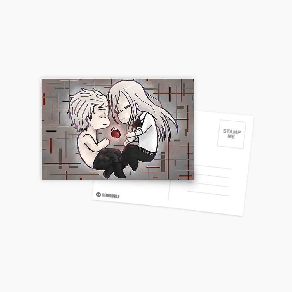 "Chibi Adam & Eve- Nier Automata" Postcard by anico-art | Redbubble