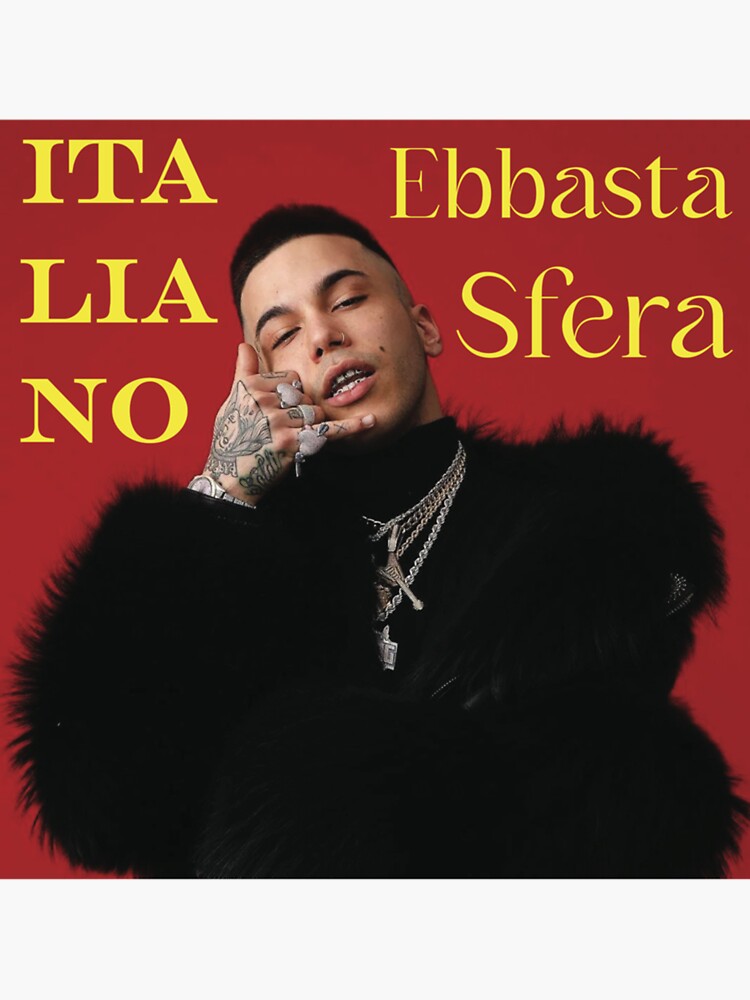 "sfera ebbasta " Sticker for Sale by 808sStoreOne | Redbubble