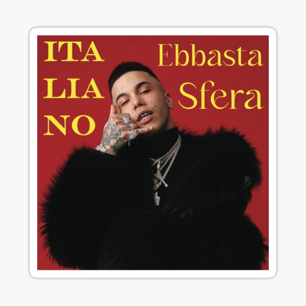 "sfera ebbasta " Sticker for Sale by 808sStoreOne | Redbubble