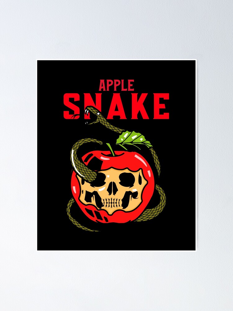 "Snake coming out of a skull inside an apple! the apple snake" Poster ...