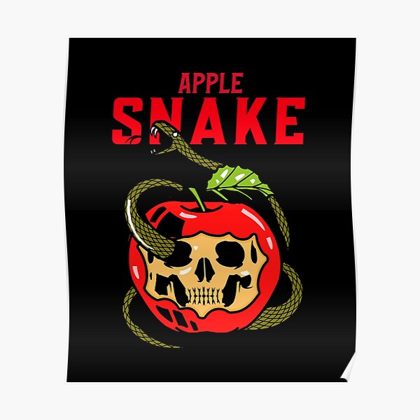 "Snake coming out of a skull inside an apple! the apple snake" Poster ...