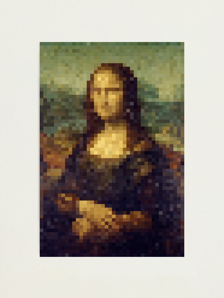 "Mona Lisa Pixel Art" Photographic Print for Sale by christinegames ...