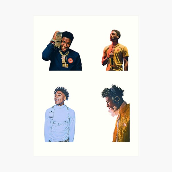 "nba youngboy Sticker Pack " Art Print for Sale by loyalistwhiz | Redbubble