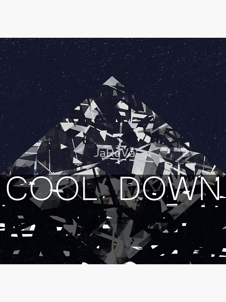 "Cool down text over Iceberg on black background v2" Poster for Sale by ...