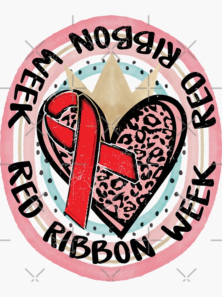 "We Wear Red For Red Ribbon Week Awareness" Sticker for Sale by ...