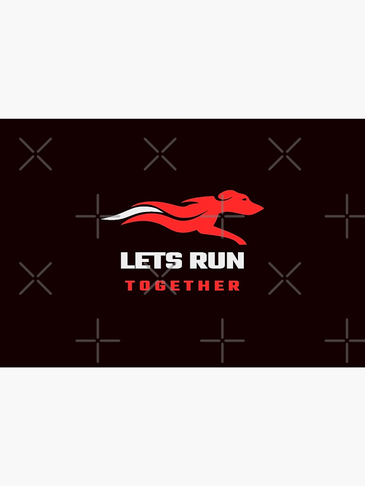 "Lets Run Together Design With Dog LOGO" Poster for Sale by redperfectbrand | Redbubble