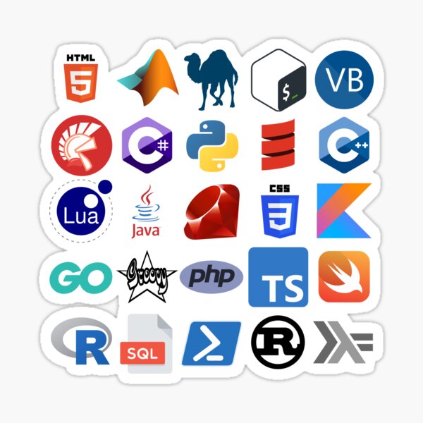 "Programming Languages Pattern" Sticker for Sale by Lanka-Shop | Redbubble