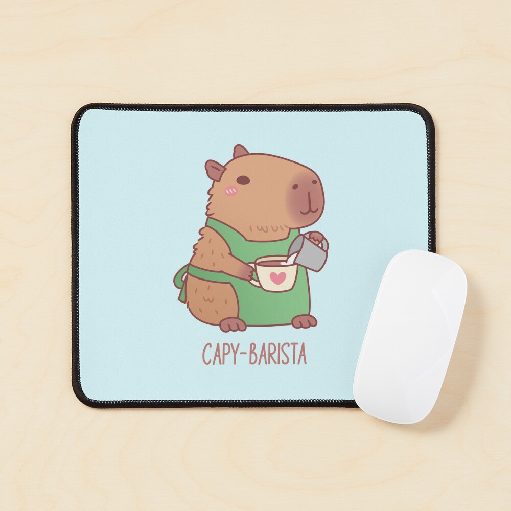 "Cute Capybara Barista Making Coffee" Sticker for Sale by rustydoodle ...