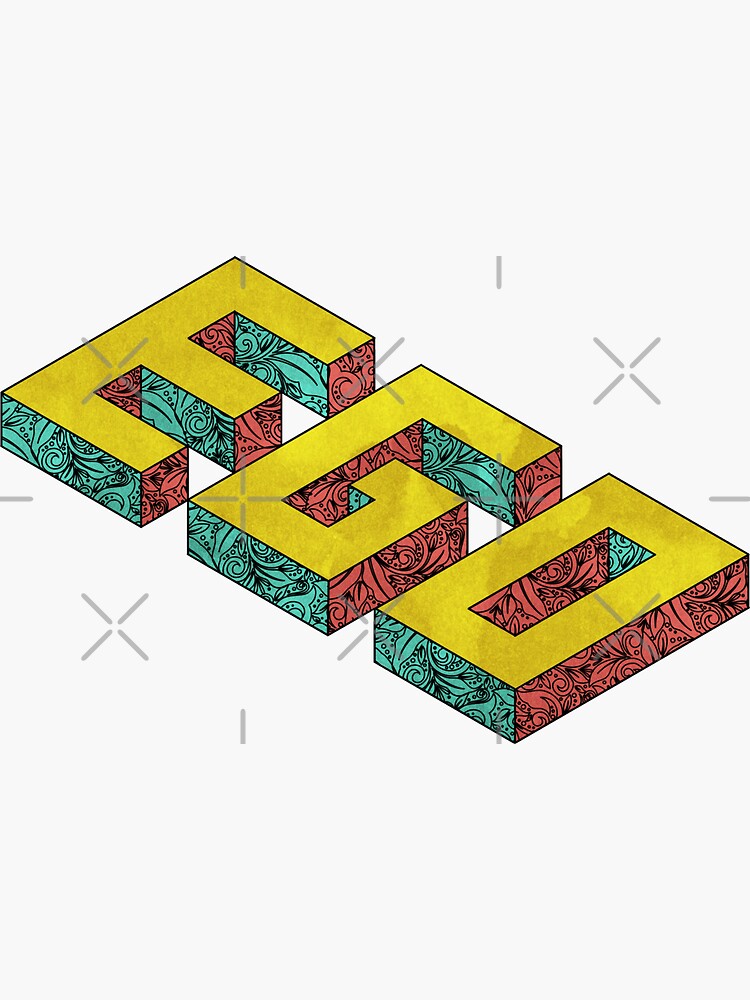 "Ego" Sticker for Sale by mikaylart | Redbubble