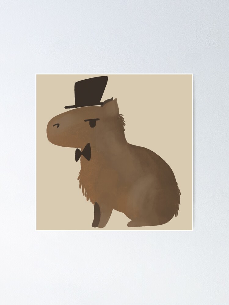 "Fancy Capybara" Poster for Sale by lilacfeathers | Redbubble