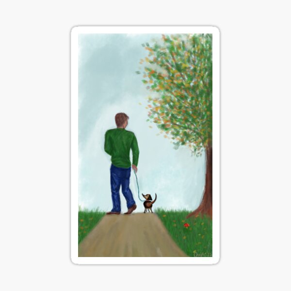"Autumn Walk" Sticker for Sale by OrsiArt | Redbubble