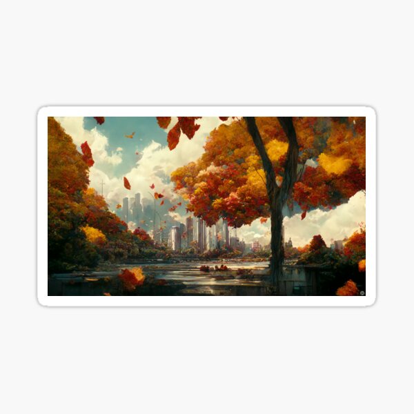 "Leaves" Sticker for Sale by RicoInStudios | Redbubble