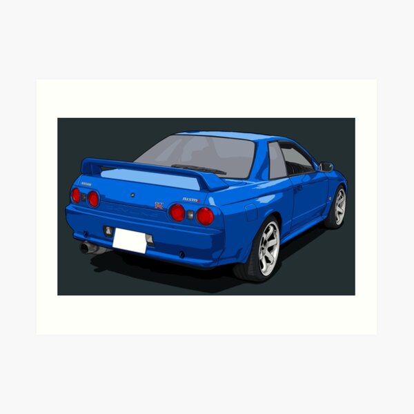 "R32 GTR Blue" Art Print for Sale by ArtyMotive | Redbubble