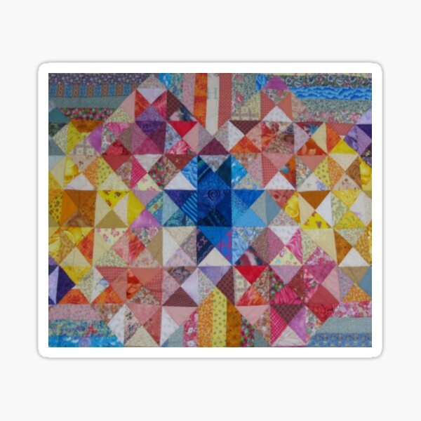 "Patchwork Art Mosaic Shapes Square Triangular Flower Circle Patterned ...