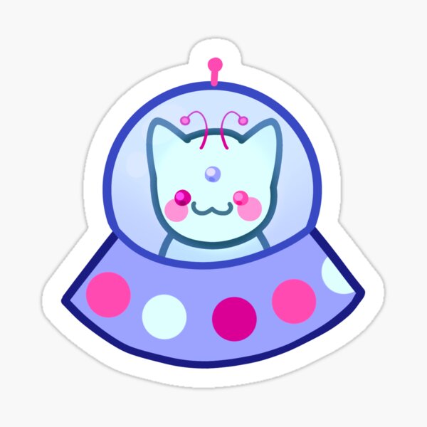 "Alien Cat" Sticker for Sale by makirei6680 | Redbubble