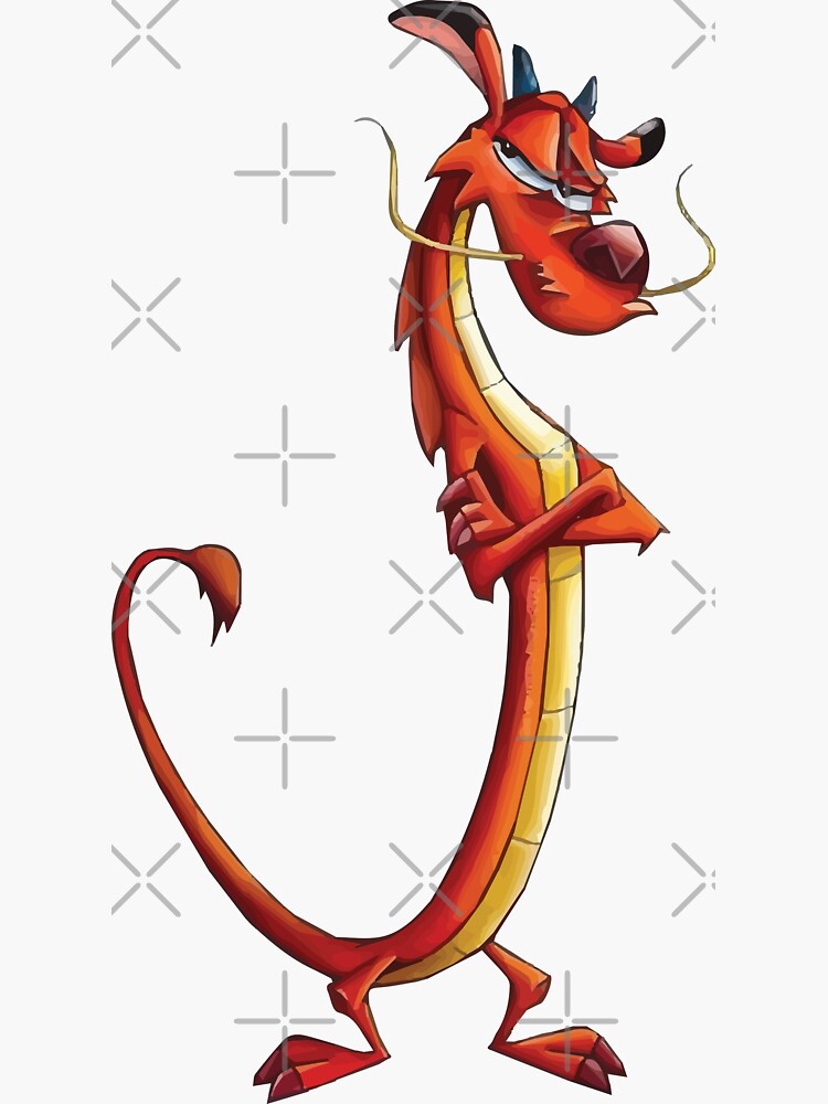 "Mushu" Sticker for Sale by FunkeyMonkey9 | Redbubble