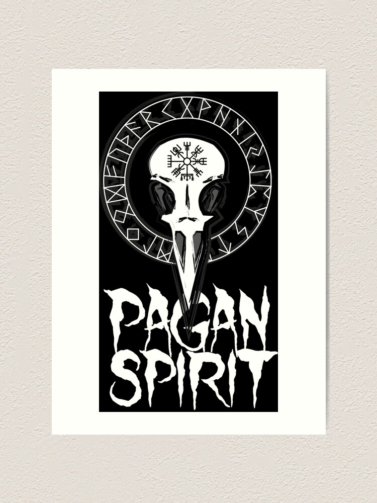 "Pagan Spirit - Raven Skull with Rune Circle and Odin's Protection ...