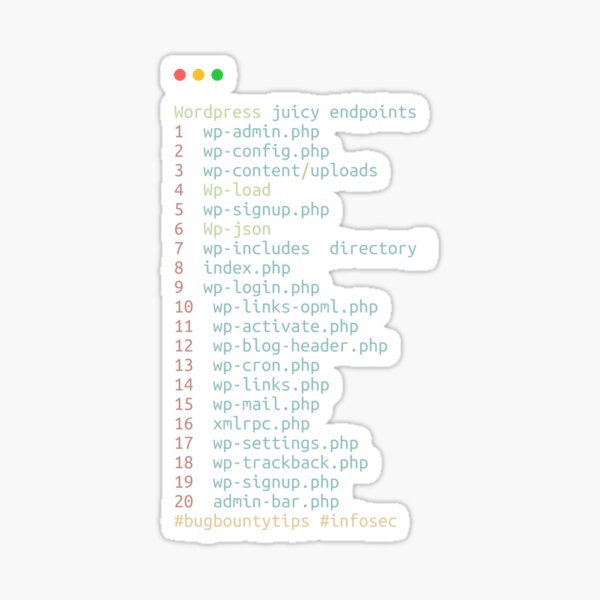 "Wordpress Juicy Endpoints" Sticker for Sale by LaurenceBaden | Redbubble