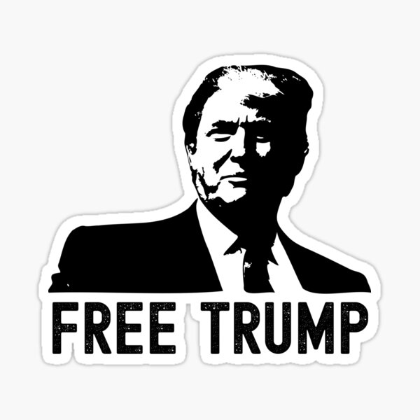 "Free Trump" Sticker for Sale by LushCatDesign | Redbubble