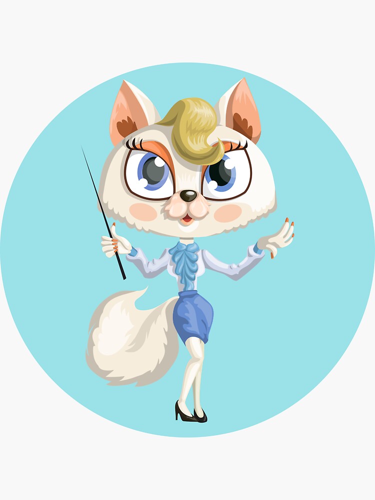 " Female Teacher Cat " Sticker for Sale by Nature-love1 | Redbubble