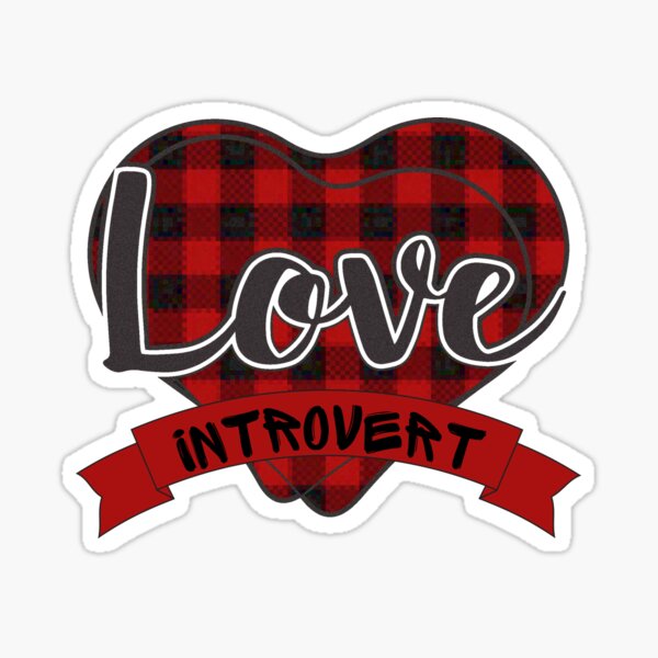 "Love Heart Introvert Tartan" Sticker for Sale by RockBeeDesigns ...