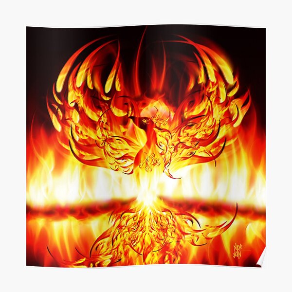 "PHOENIX RISING" Poster by FieryFinn77 | Redbubble