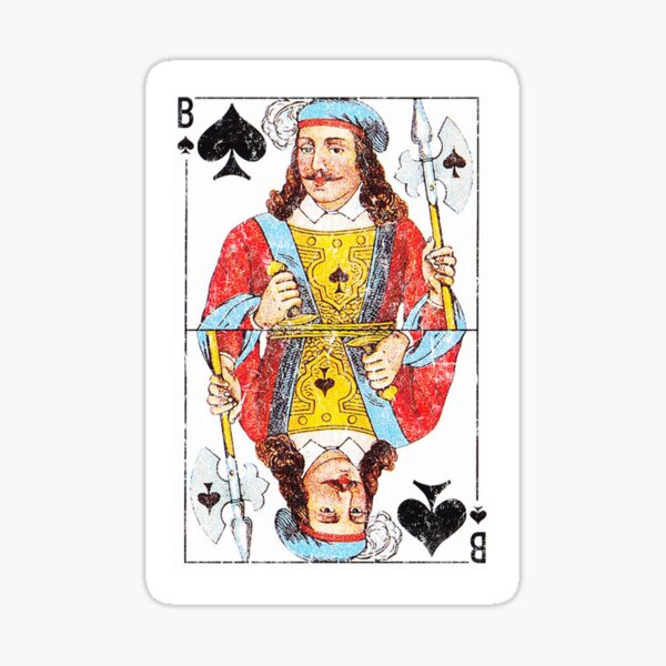 "Vintage Jack of Spades Playing Card" Sticker by vladocar | Redbubble