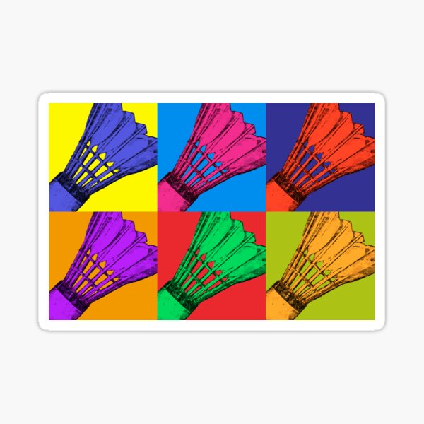 "Badminton Shuttlecock Pop Art Style" Sticker for Sale by leeagosila ...