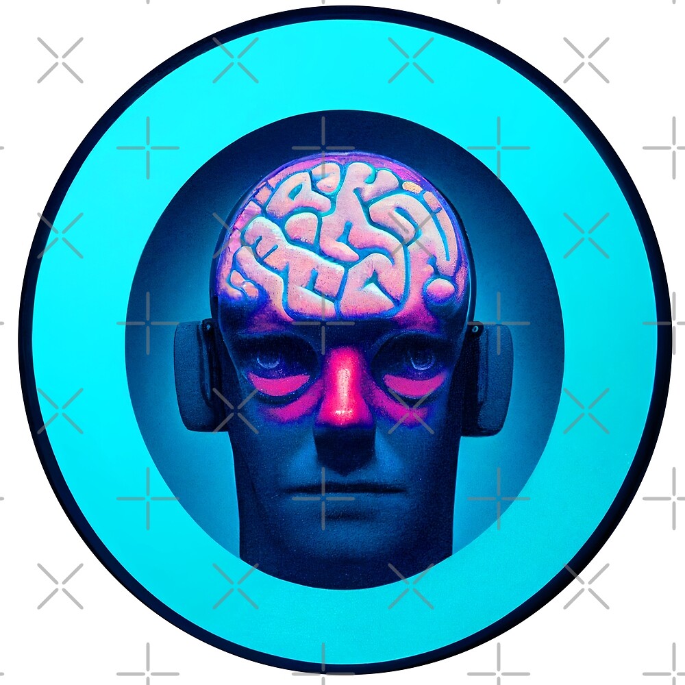 "Cyan Brainiac v2" by Pikantz | Redbubble