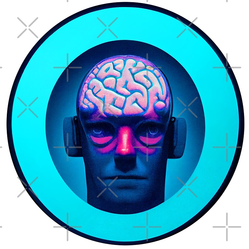 "Cyan Brainiac v2" by Pikantz | Redbubble