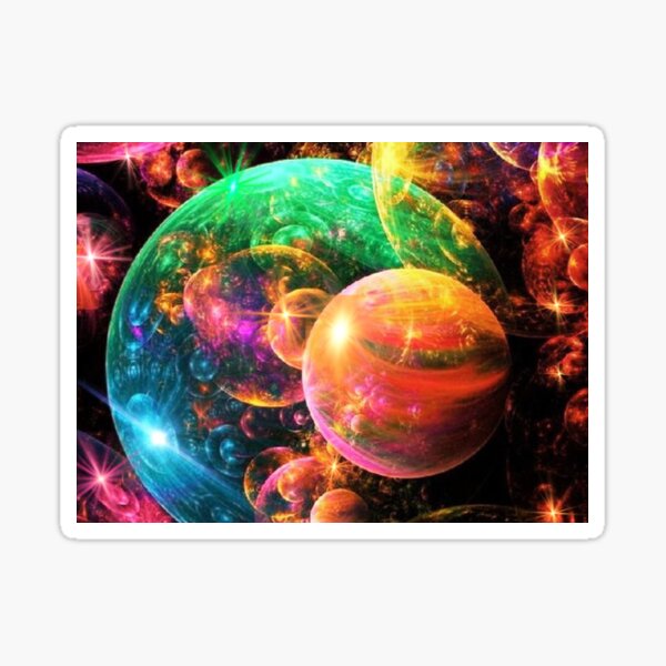 " neon galaxy planets" Sticker for Sale by TjsDesignsnMore | Redbubble