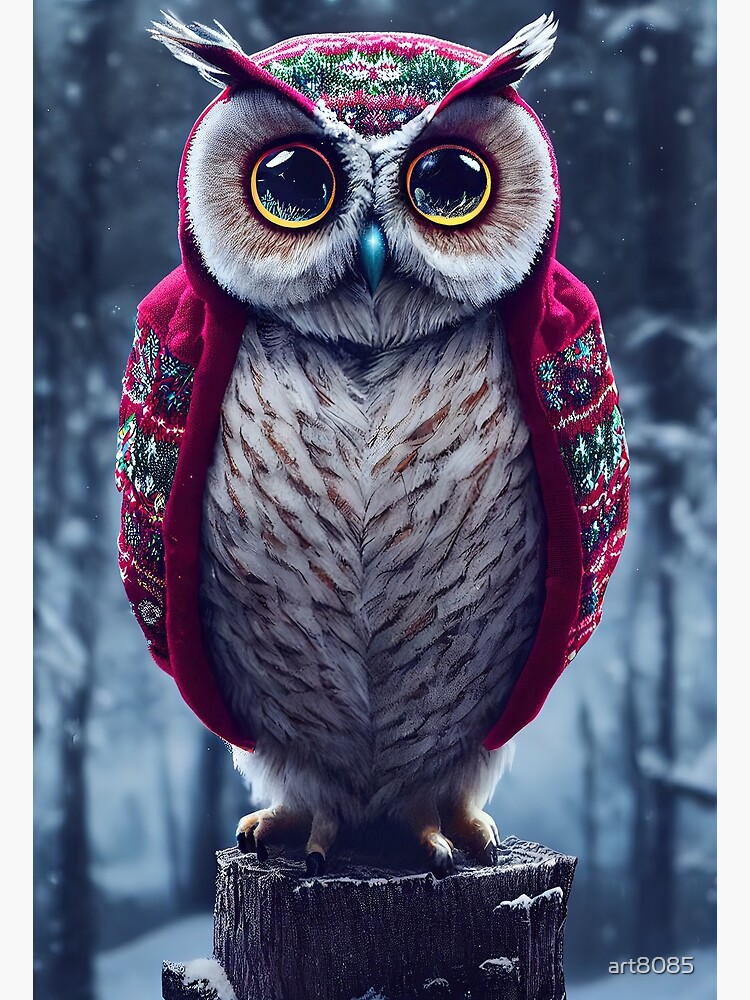 "Cute christmas owl" Poster for Sale by art8085 | Redbubble