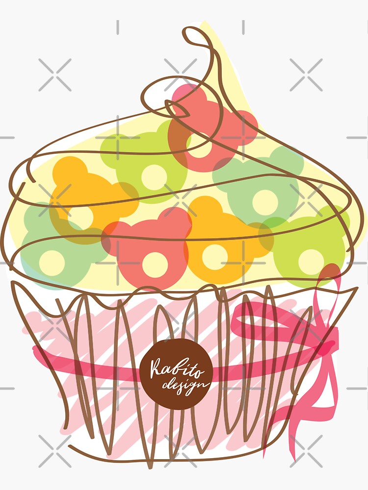 "Foodie_Cupcake / Pastel" Sticker for Sale by RabitoDesign | Redbubble