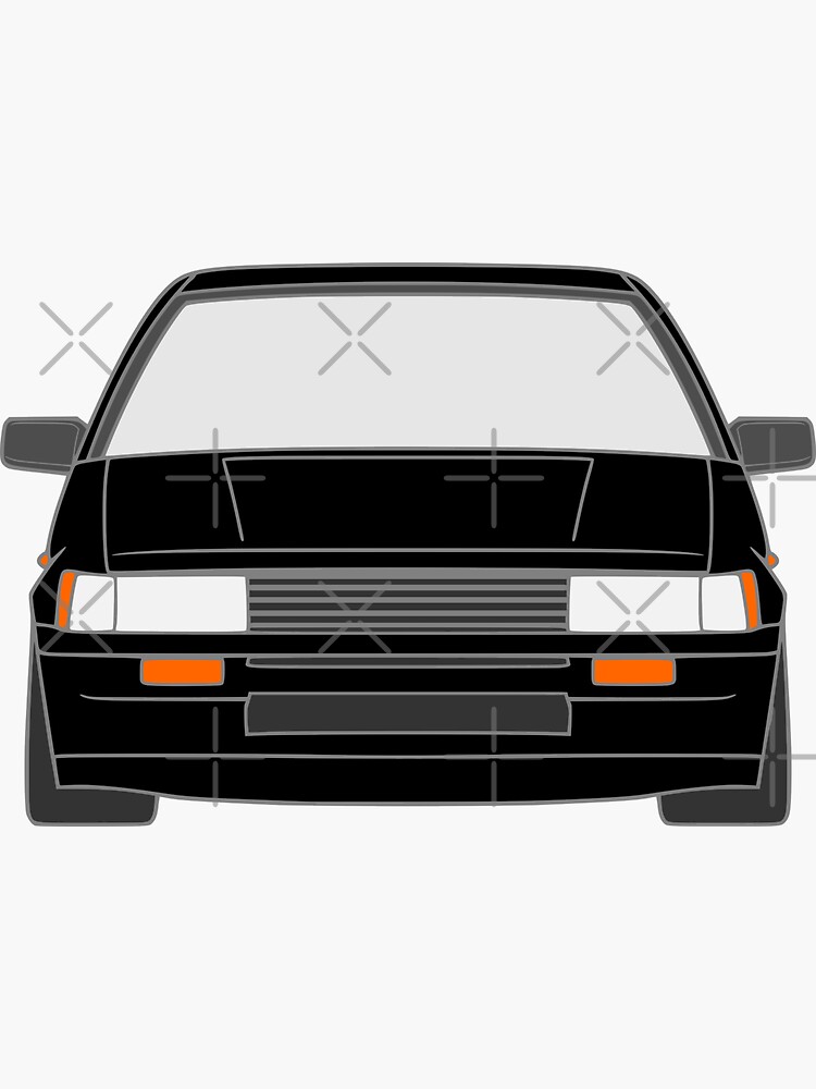 "Toyota Corolla AE86 black color" Sticker for Sale by EdimDesign ...