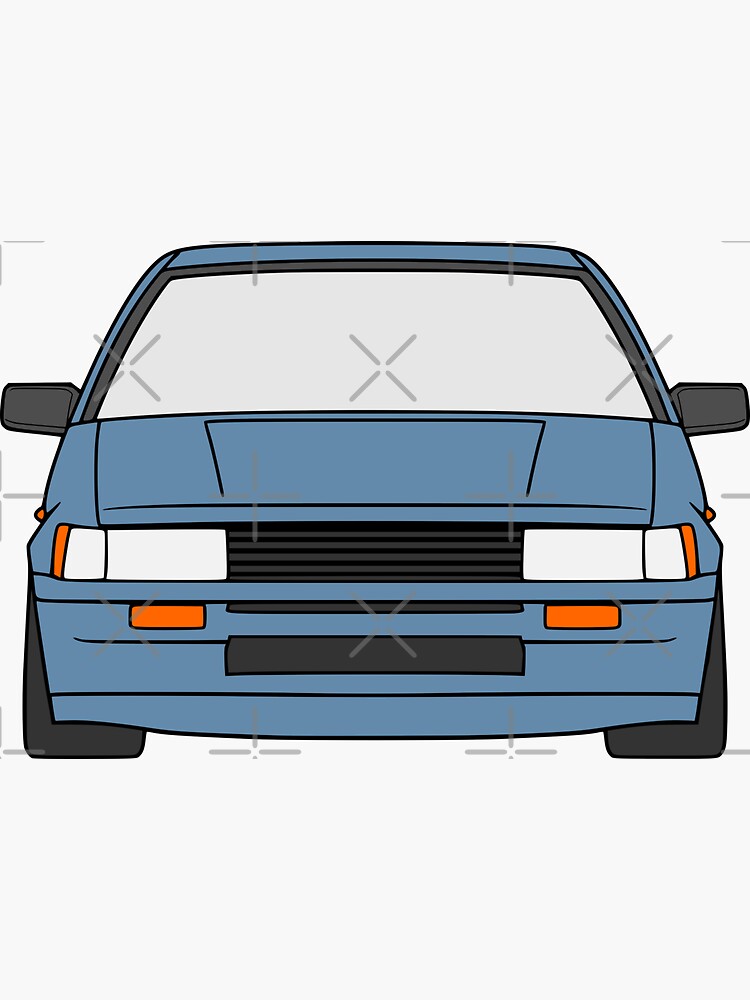 "Toyota Corolla AE86 blue color" Sticker for Sale by EdimDesign | Redbubble
