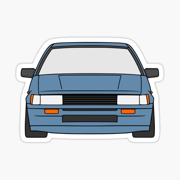 "Toyota Corolla AE86 blue color" Sticker for Sale by EdimDesign | Redbubble