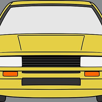 "Toyota Corolla AE86 yellow color" Sticker for Sale by EdimDesign ...