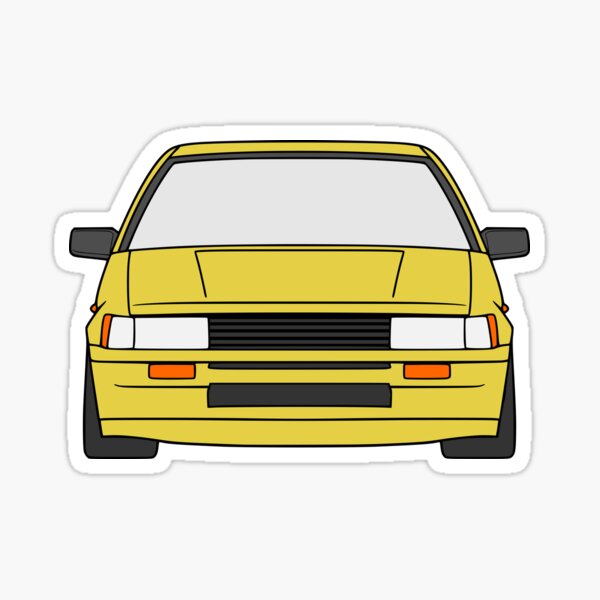 "Toyota Corolla AE86 yellow color" Sticker for Sale by EdimDesign ...