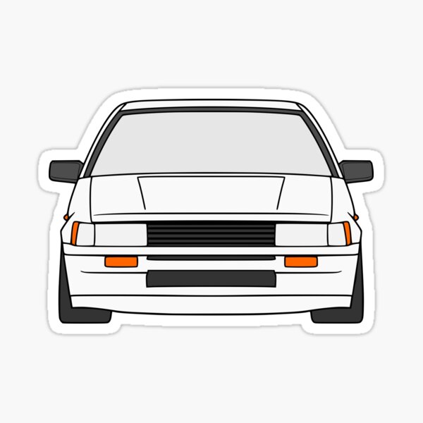 "Toyota Corolla AE86 white color" Sticker for Sale by EdimDesign ...