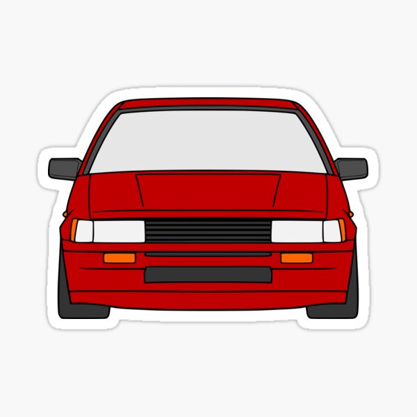 "Toyota Corolla AE86 red color" Sticker for Sale by EdimDesign | Redbubble