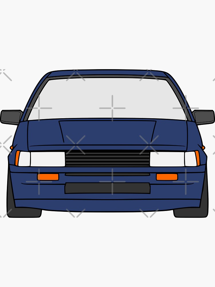 "Toyota Corolla AE86 blue color" Sticker for Sale by EdimDesign | Redbubble