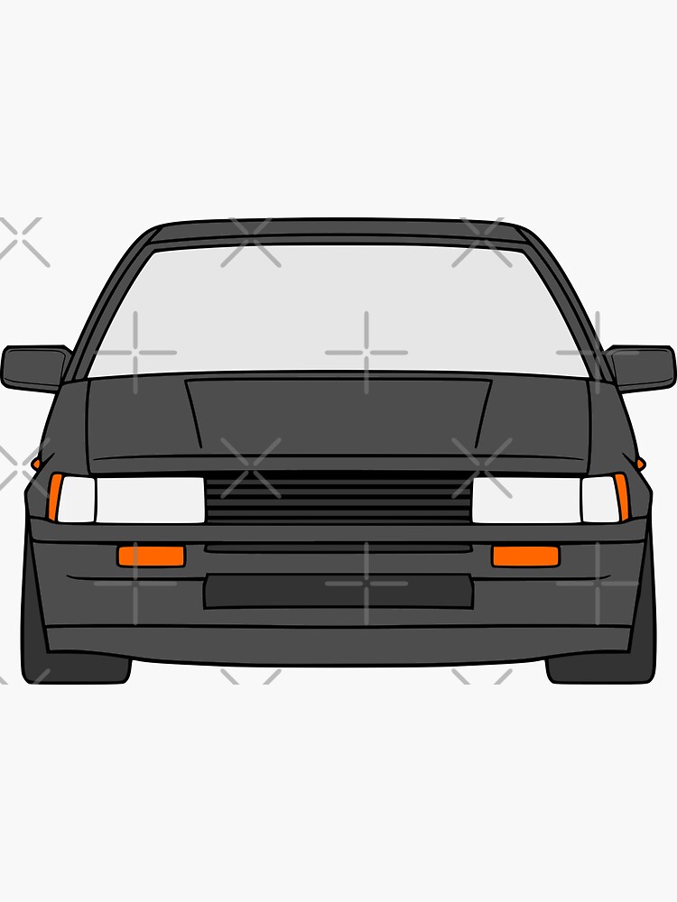 "Toyota Corolla AE86 dark gray color" Sticker for Sale by EdimDesign ...