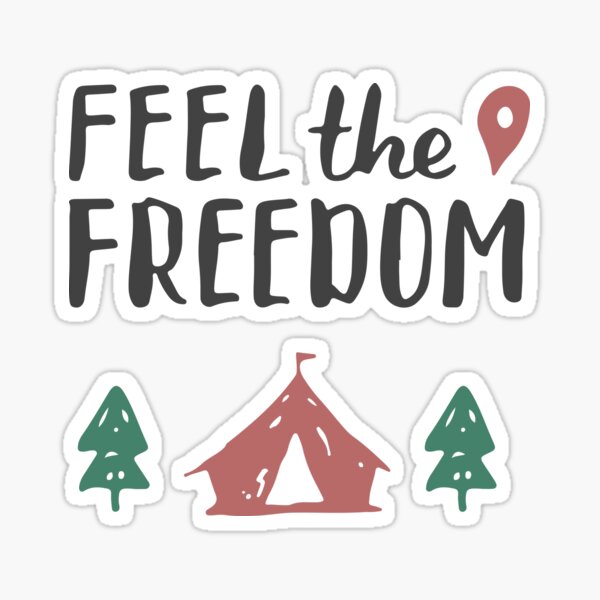 "Feel the freedom" Sticker for Sale by Egezinti | Redbubble