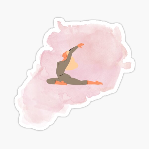 "Freeform Yoga - Yoga Pose" Sticker for Sale by MindedInc | Redbubble